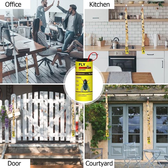 Vliegenval Lijmval tegen Vliegen, Muggen en Motten - 4 per Pak - Set ...