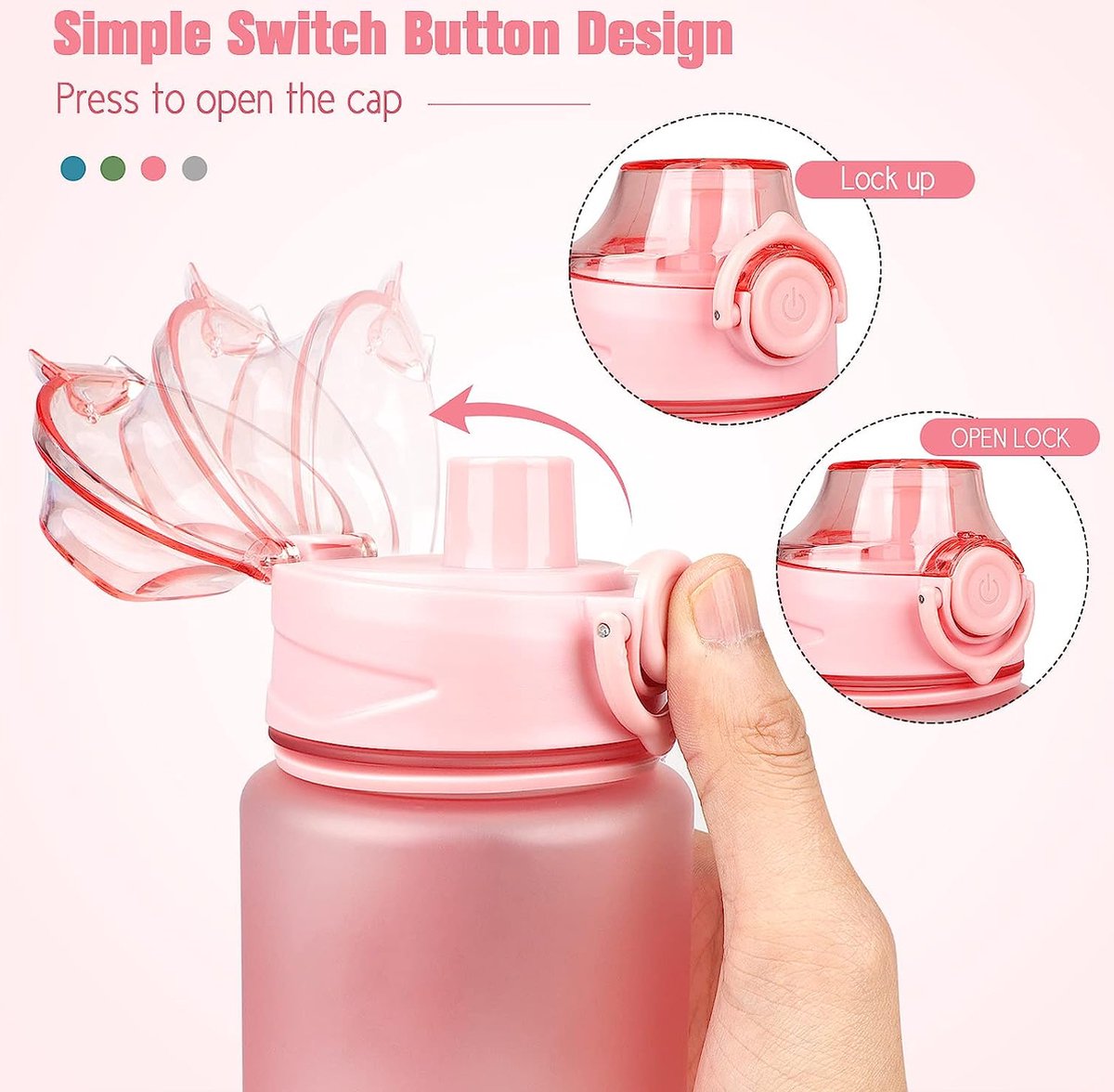 Gourde de 1 litre, gourde de sport, gourde de 1 l avec couvercle ...