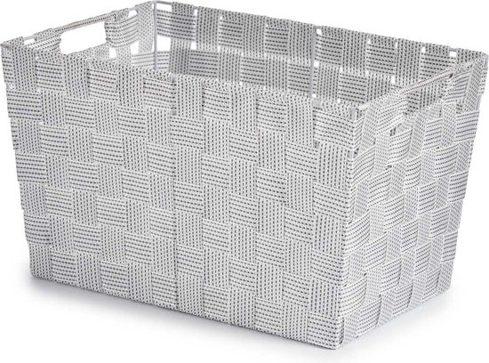 Wasmand Wit Stof 10 L 25 x 20 x 35 cm (12 Stuks) | bol