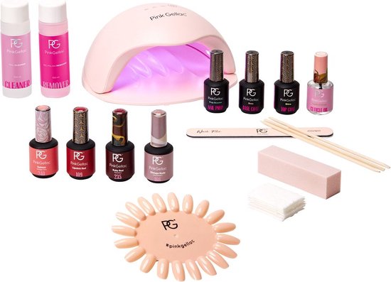 Pink Gellac - Gellak Starterspakket Premium Elegant met 4 kleuren en ...