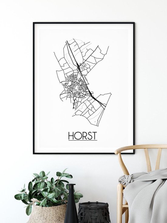 Horst Plattegrond poster A4 poster (21x29,7cm) - DesignClaudShop | bol.com