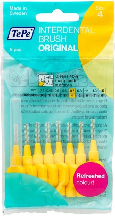 TePe Interdentale ragers origineel geel 0,7mm - 8st | bol.com
