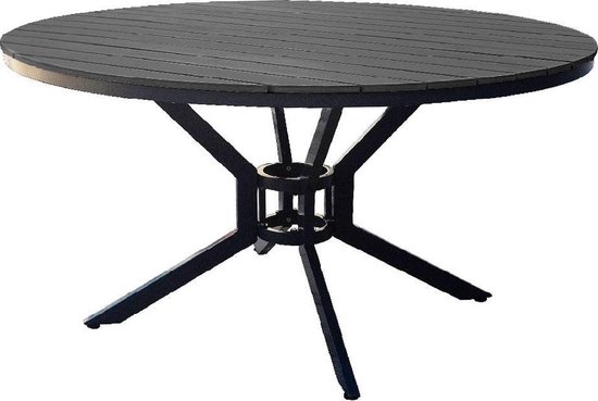 SenS-Line Jerry tuintafel antraciet - Rond - 140 cm | bol.com