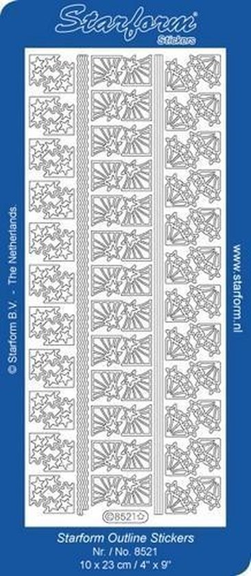 Starform Stickers Borders / Corners 18: Christmas (10 PC) - Gold - 8521 ...