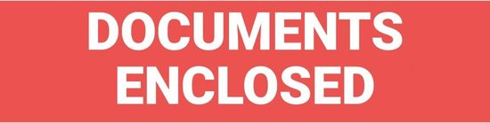 Document enclosed sticker 200 x 50 mm | bol