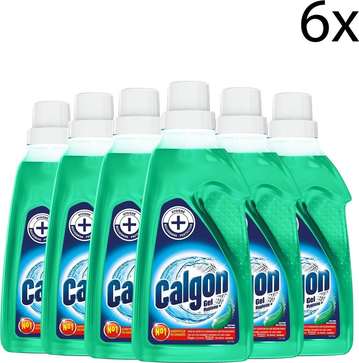 Calgon Hygiëne+ Gel Wasmachine Reiniger en Anti Kalk - 750 ml x6 | bol.com