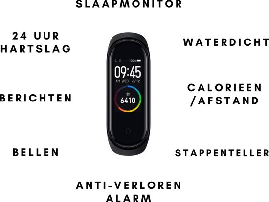 Smartwatch Fitness Stappenteller Sport Activity tracker - Hartslagmeter ...