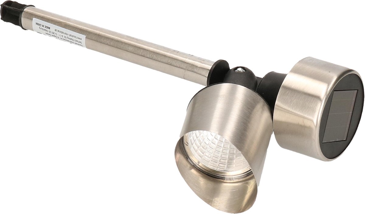 8x Buiten/tuin LED spotjes solar verlichting 35 cm - Tuinverlichting ...