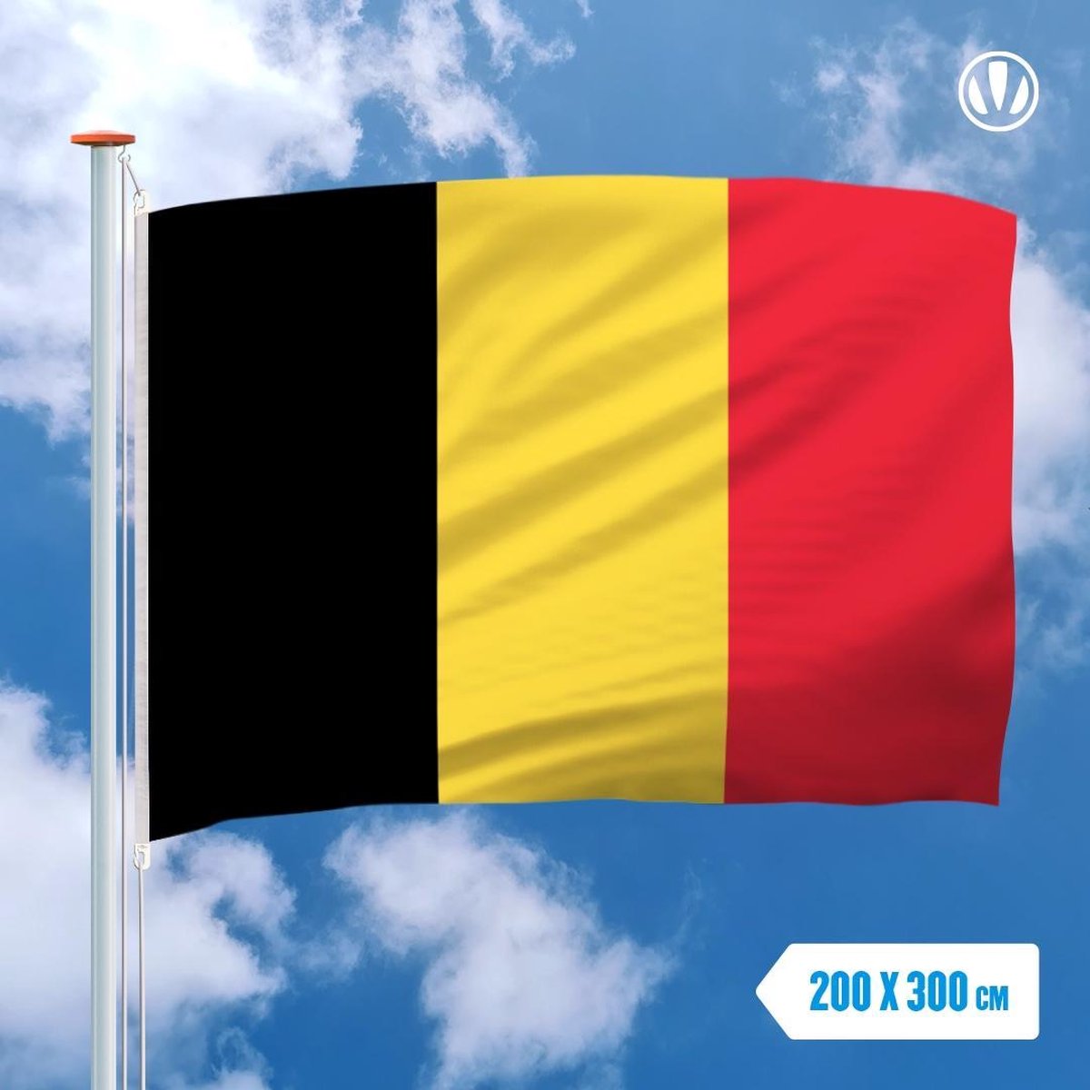 Belgische vlag 200x300cm - spunpoly | bol.com