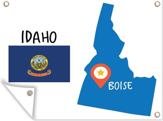 Une illustration de la ville de Boise dans l'état de l'Idaho Affiche de ...