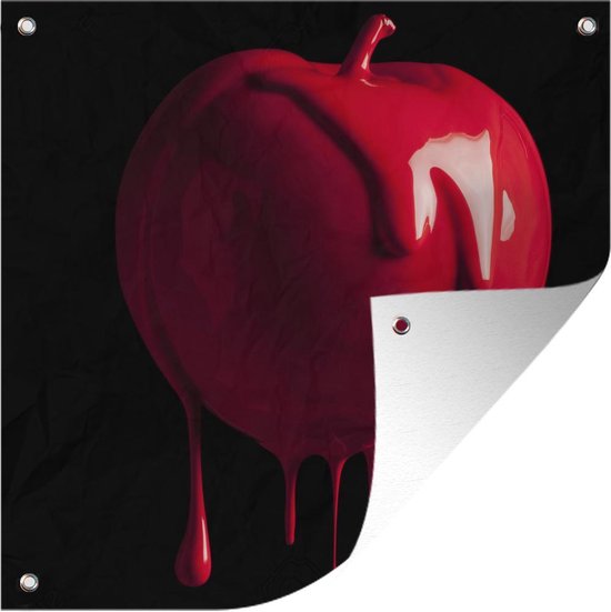 Tuindoek Rood geverfde appel - 100x100 cm | bol