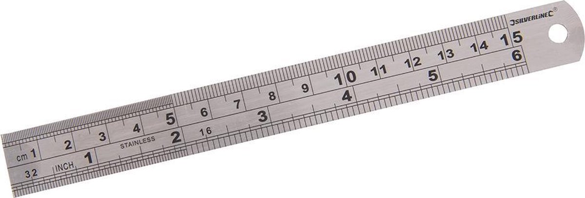Silverline Stalen Liniaal - 150 mm - Metrisch | bol.com
