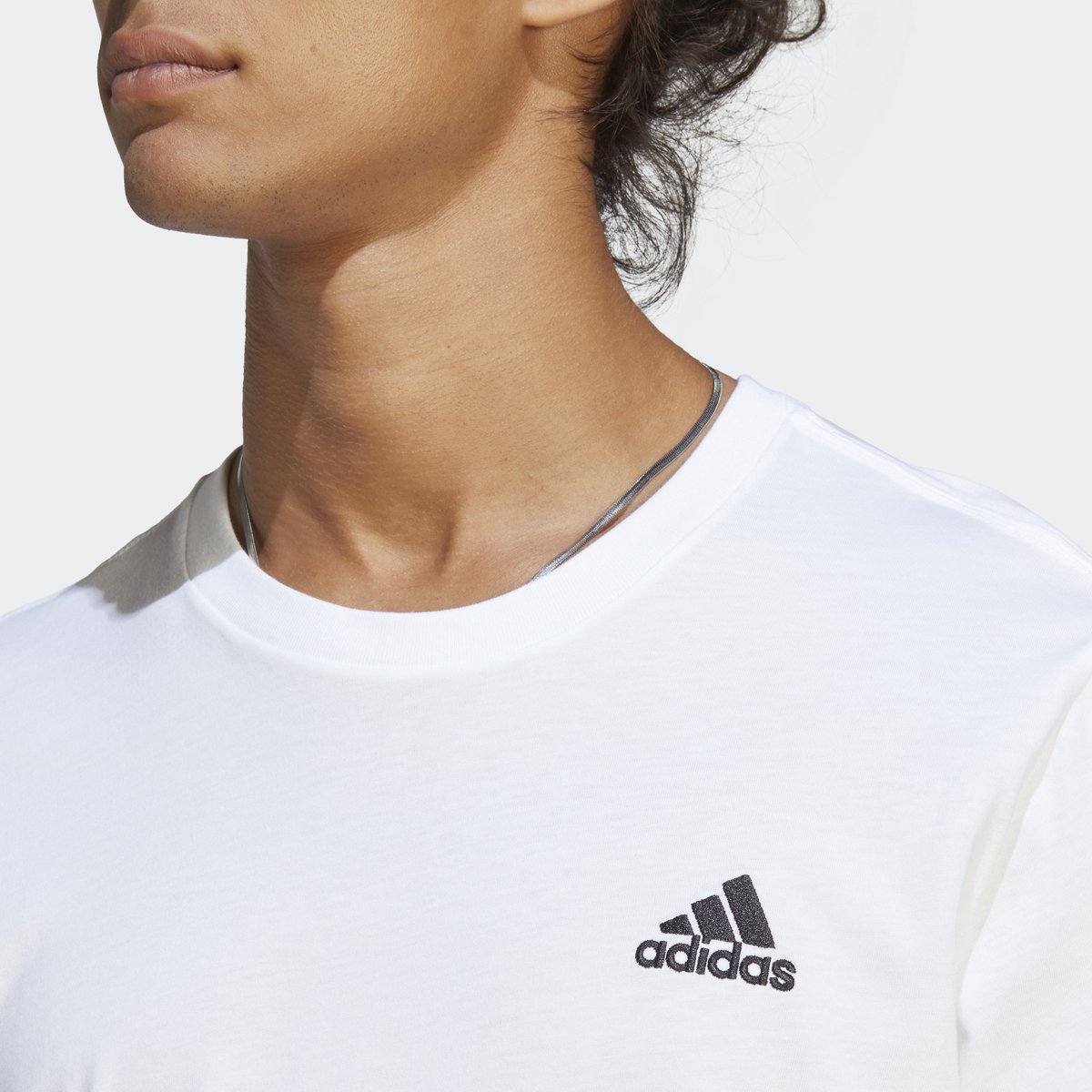 adidas Sportswear Essentials Single Jersey Geborduurd Small Logo T-shirt - Heren - Wit- L | bol