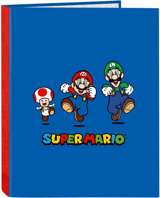Ringmap Super Mario Rood Blauw A4 (26.5 x 33 x 4 cm) | bol.com