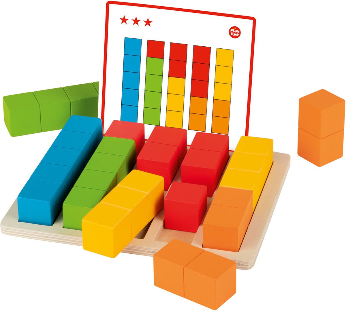 Playtive houten leerspel Tellen 21 delig | Games | bol