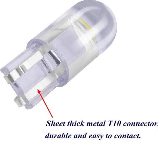 LED Lamp T10 5W 12V - Wit licht - Voor Auto & Motor - (2 stuks) | bol.com