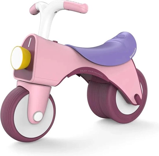 Loopfiets Motor Roze - zadelhoogte 27 cm - voorbereiding - ontwikkeling ...
