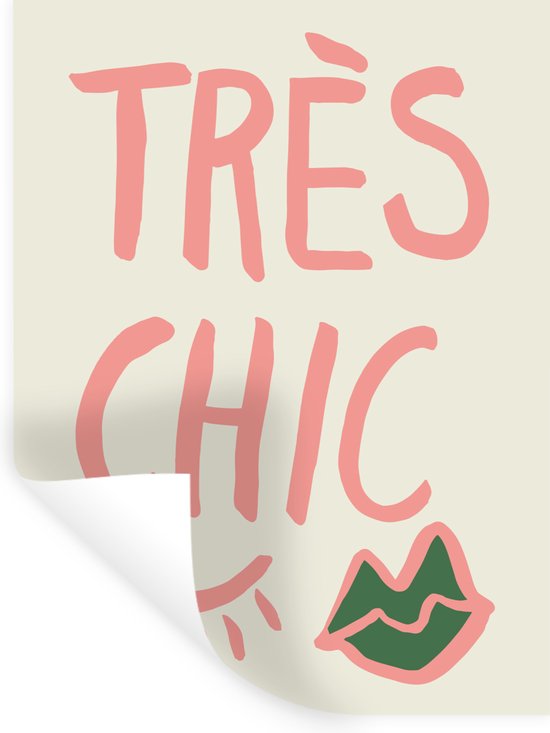 Muurstickers - Sticker Folie - Tres Chic - Quote - Lippen - Groen ...