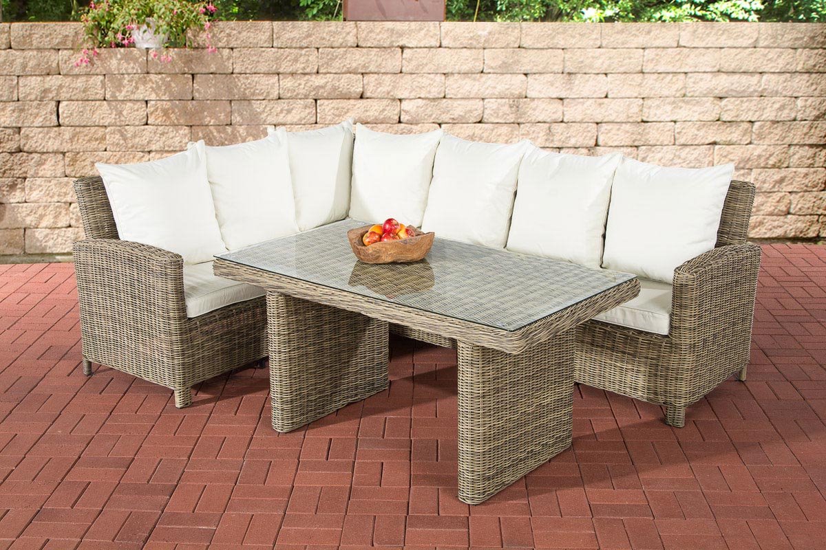 Premium Tuinset - Glazen tafel rotan wicker - Tuinmeubelen - Eettafel ...