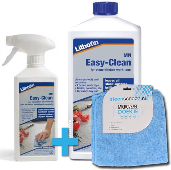 Lithofin Easy Clean pakket + GRATIS microvezel doekje van Steenschoon | bol