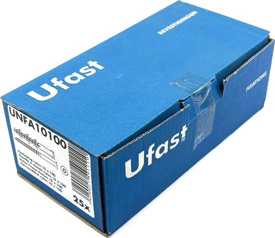 UFAST slagplug Ø 10 x 100 mm - Nylon plug met trompetkraag - Torx ...