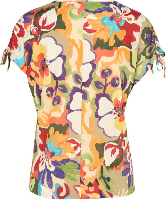 Cassis T-shirt met Hawai print en aanpasbare mouwen | bol.com