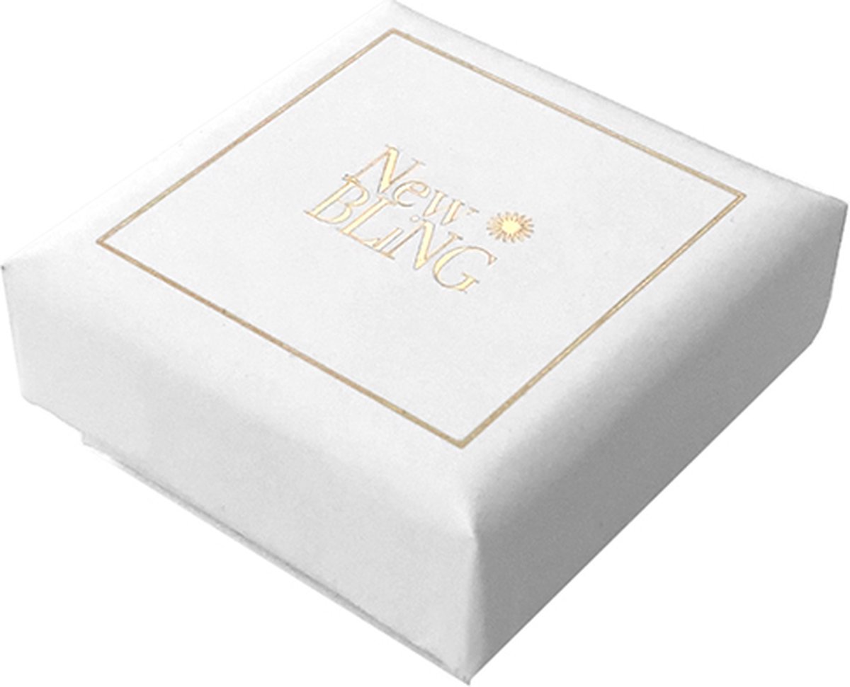 New Bling 9NBG-0607 Gouden Oorringen met Zirkonia Hangertje - 11x1,2mm - Groen - 3,5mm... | bol.com