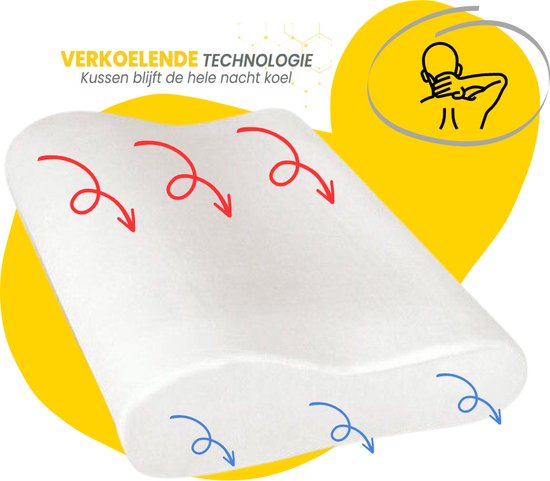 De Snuffelaar® - Hoofdkussen Tegen Nek- en rugklachten – Hoofdkussen Memory Foam –... | bol
