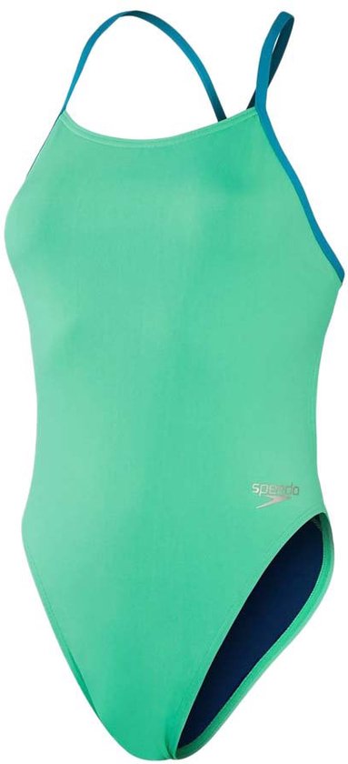 Speedo Womens Solid Tie Back Fake Green/Aquarium | bol.com