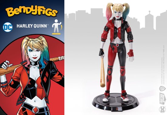 DC Comics - Bendyfigs - Harley Quinn Jester Outfit | bol