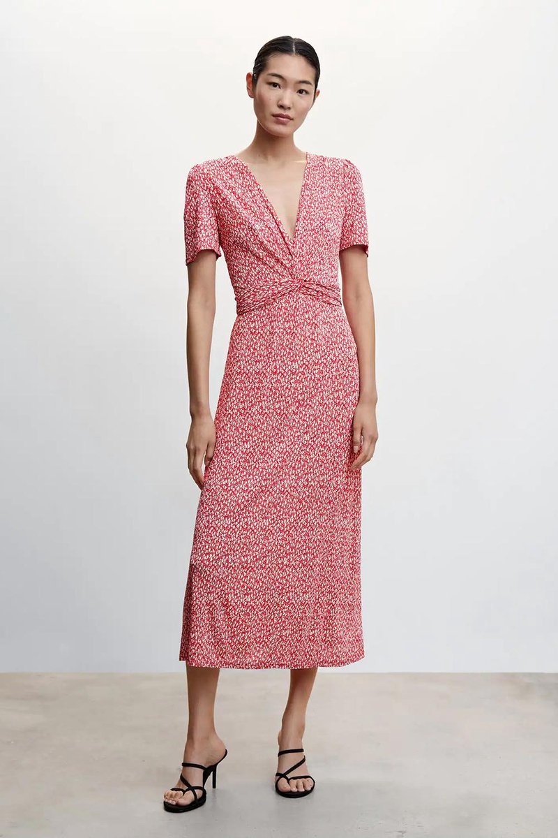 Mango Jurk Getextureerde Jurk Met Print 47055748 70 Dames Maat - S ...