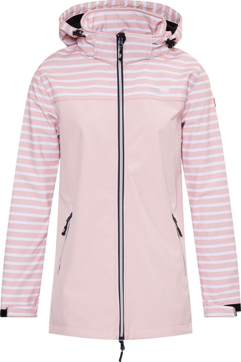 Nordberg Maddy - Softshell Outdoor Zomerjas Dames - Pink Stripe - Maat ...