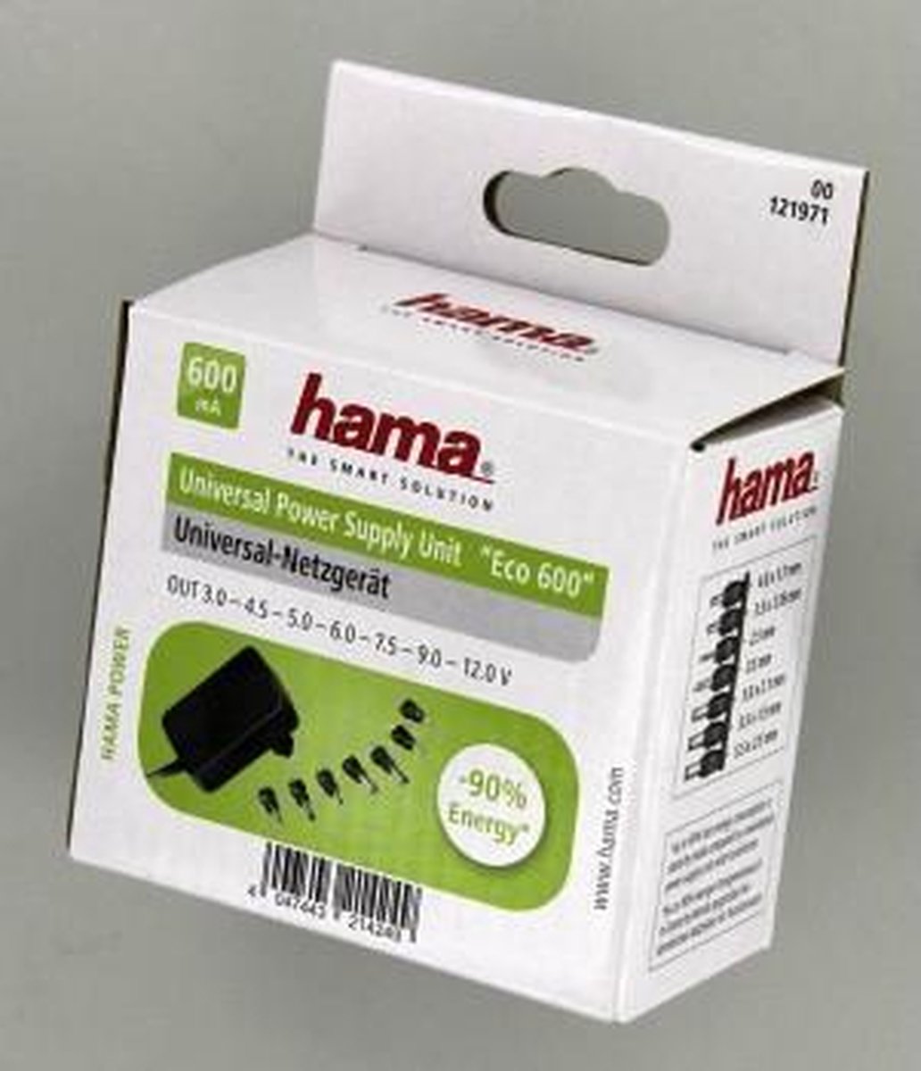 Hama Eco Universal Switching Power Supply Unit 600mA | bol.com