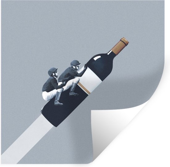 Muurstickers - Sticker Folie - Fles - Mannen - Vintage - 100x100 cm ...