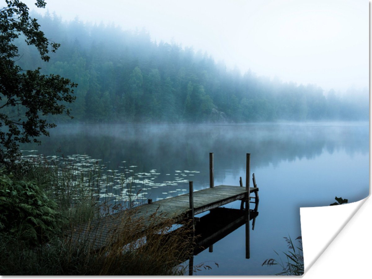 Poster - Steiger - Meer - Mist - Bos - Muurposter - 120x90 cm ...
