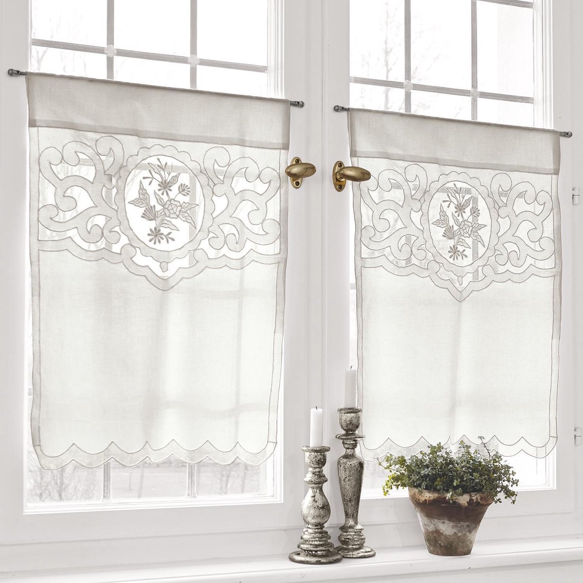 LOBERON Vitrage Eleyn wit | bol.com