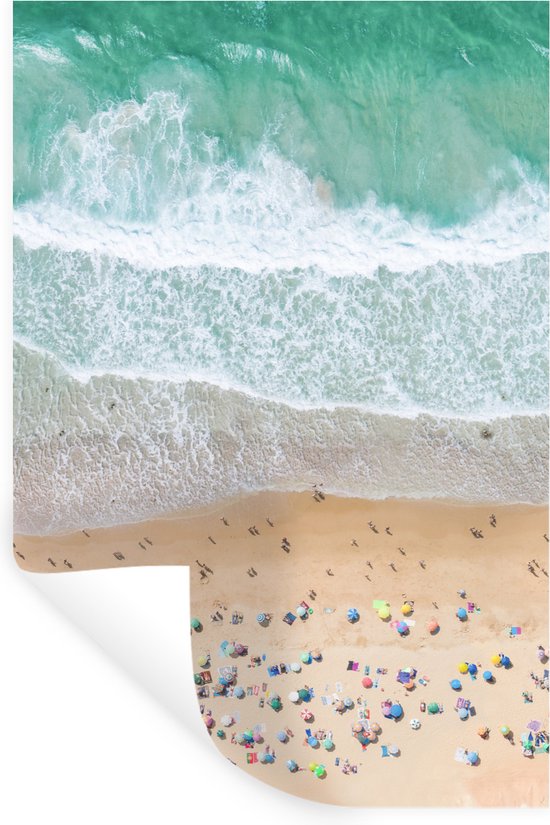 Muurstickers - Sticker Folie - Zee - Strand - Parasols - Water - Zomer ...