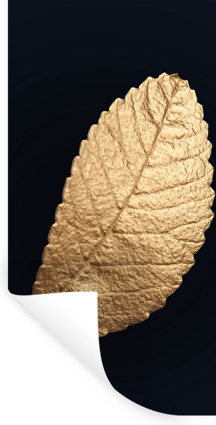 Muurstickers - Sticker Folie - Goud - Bladeren - Zwart - Planten - Luxe ...