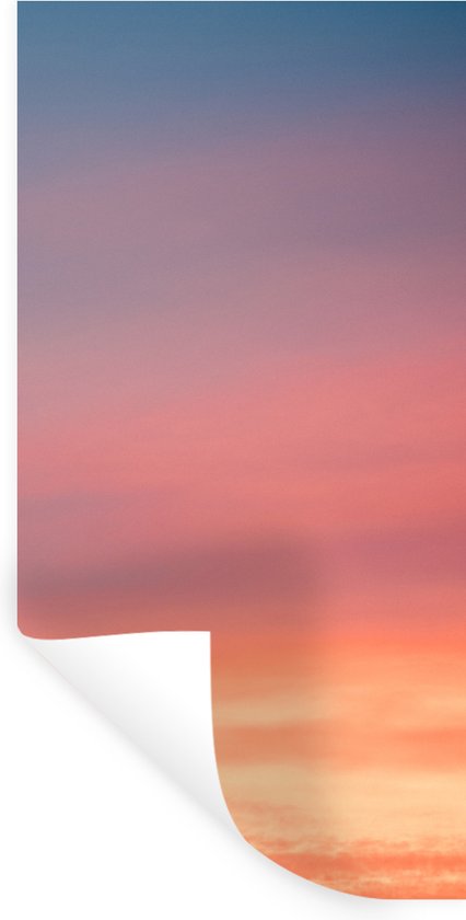 Muurstickers - Sticker Folie - Zon - Lucht - Wolken - Roze - 60x120 cm ...