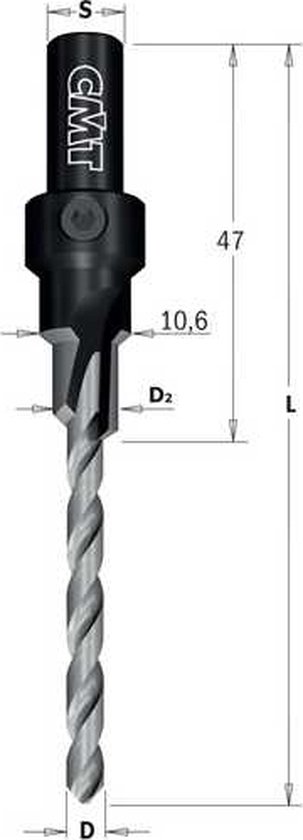 CMT - Trappenboor met verzinker voor schroefverbinding - Boor ...