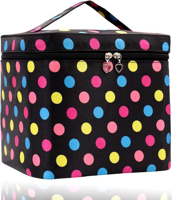 Grote make-up tas, make-up tas, make-up tas met borstelhouder ...