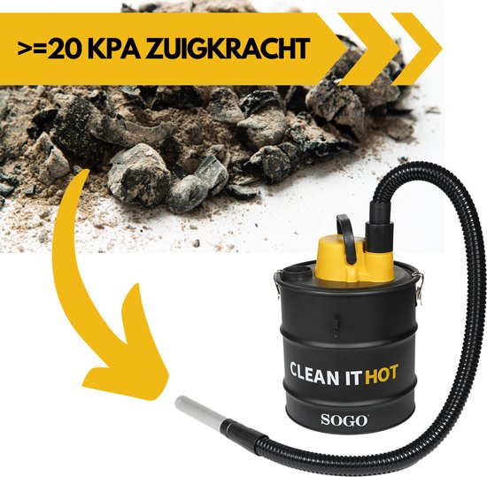 Sogo ASP-SS-16130 Aszuiger 20 Liter, 1200W As Stofzuiger Geschikt voor ...