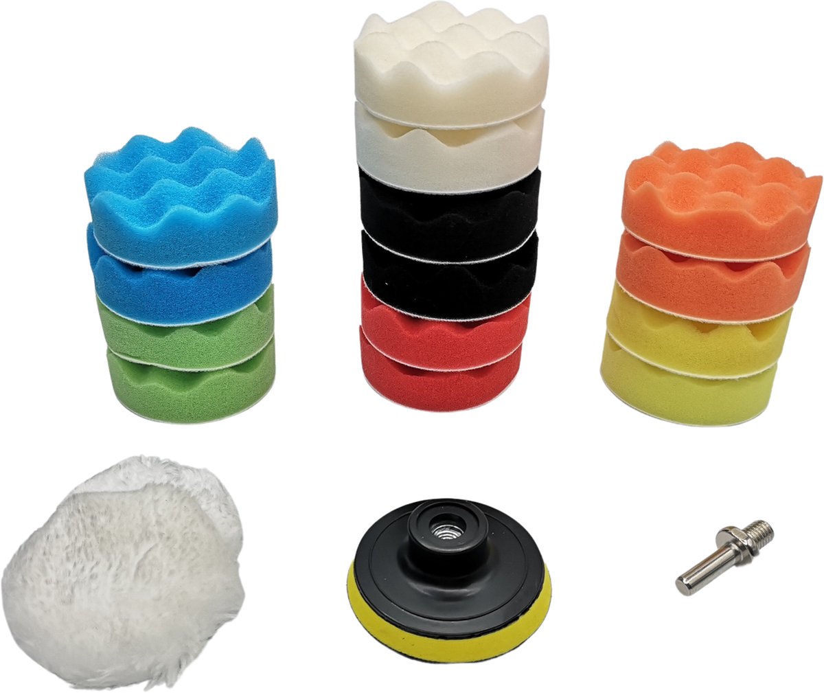 LB Tools 18 delige polijstset Ø 80mm polijstschijven met velcro ...