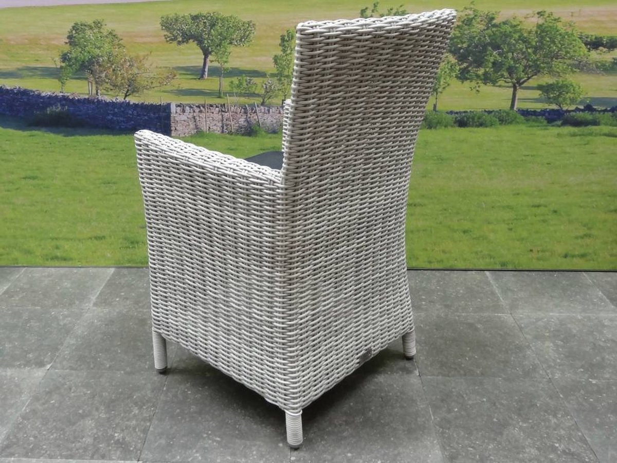 Capri dining tuinstoel wit grijs wicker | bol.com