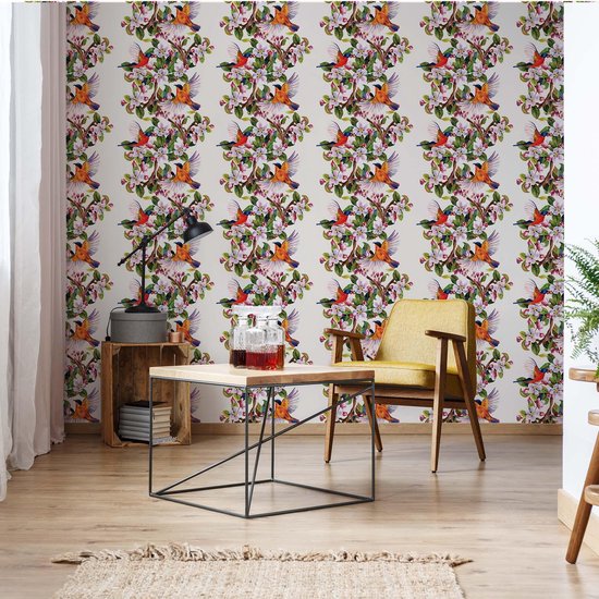 Fotobehang Modern Tropical Pattern | VEL - 152.5cm x 104cm | 130gr/m2 ...