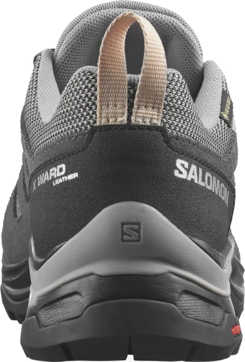 Salomon X Ward Leather Mid GTX wandelschoenen dames antraciet | bol.com