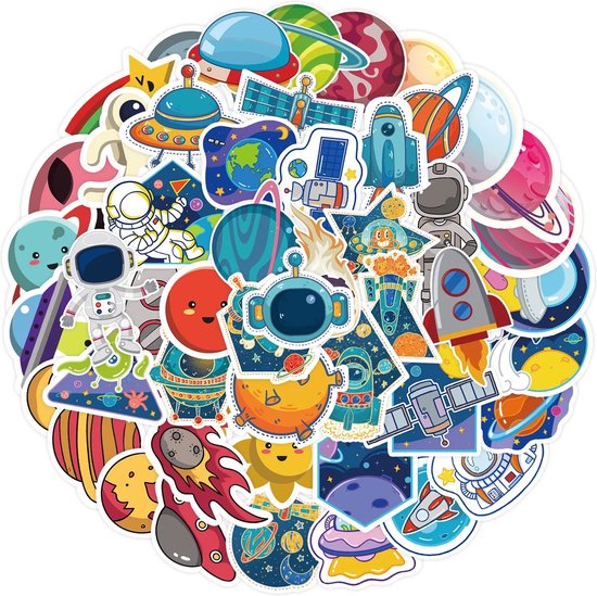Ruimte Stickers 50 Stuks | Scrapbook Stickers | Astronaut | Raket ...