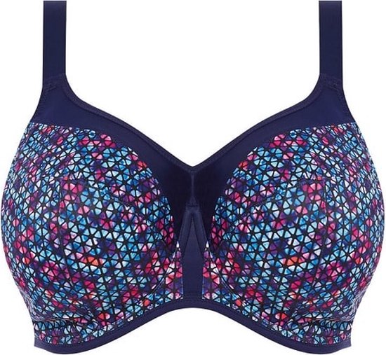 Elomi Energise Grote maten sport bh – Navy Geo - 80F (EU) | bol