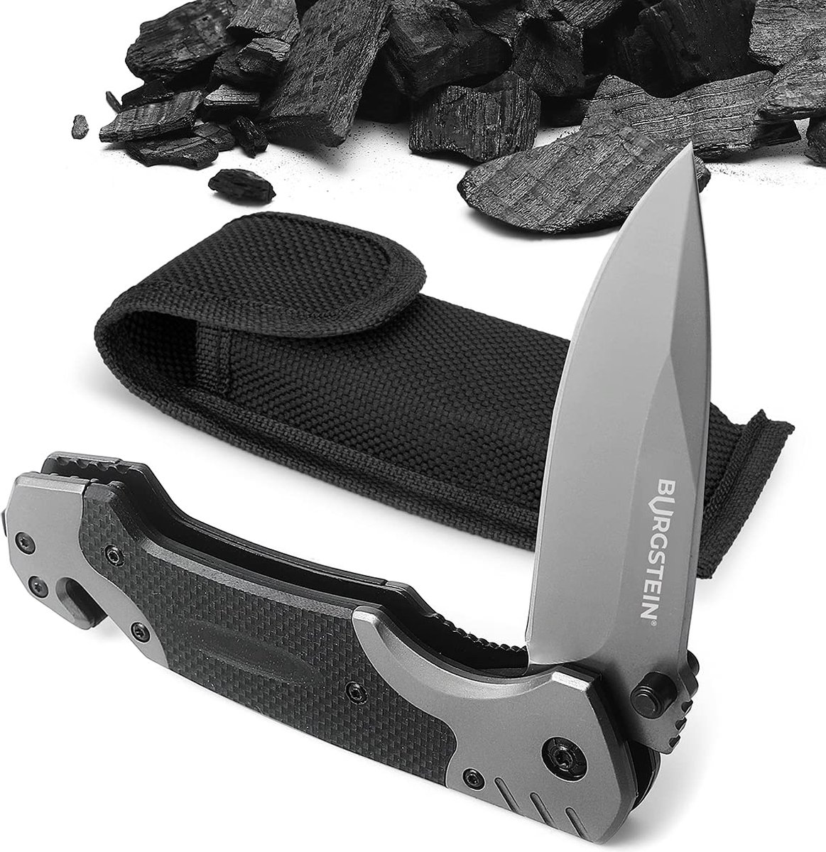 Burgstein® Outdoor vouwmes met riemtasje - Zakmes extra scherp I ...