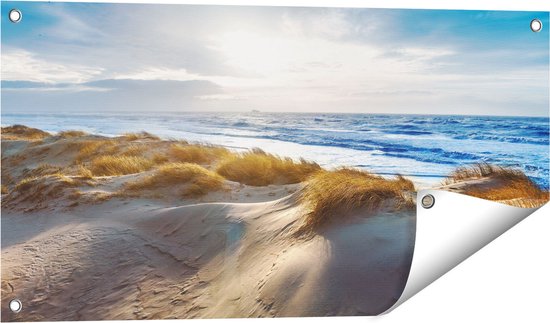 Gards Tuinposter Duinen en Zee - 80x40 cm - Tuindoek - Tuindecoratie - Wanddecoratie... | bol
